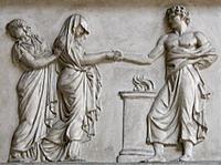 The ancient Roman marriage ceremony and its links to modern weddings.